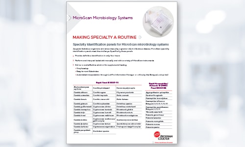 MicroScan Panels: Specialty ID Panels | Beckman Coulter